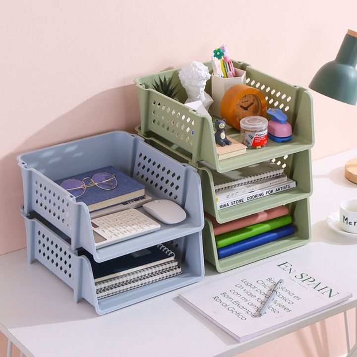 GTTR File Organizer Stackable File Rack Papers Rack Desktop Organizer ...