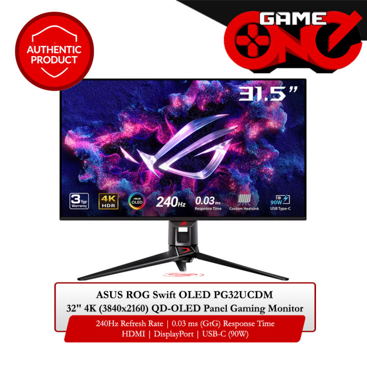 ASUS ROG Swift OLED PG32UCDM 32" 4K (3840x2160) QD-OLED Panel Gaming Monitor [240Hz] | Lazada PH
