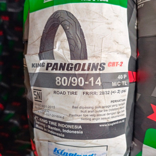 Ban Luar Motor Matic KINGLAND 80/90-14 KING PANGOLINS Tubles Original ...