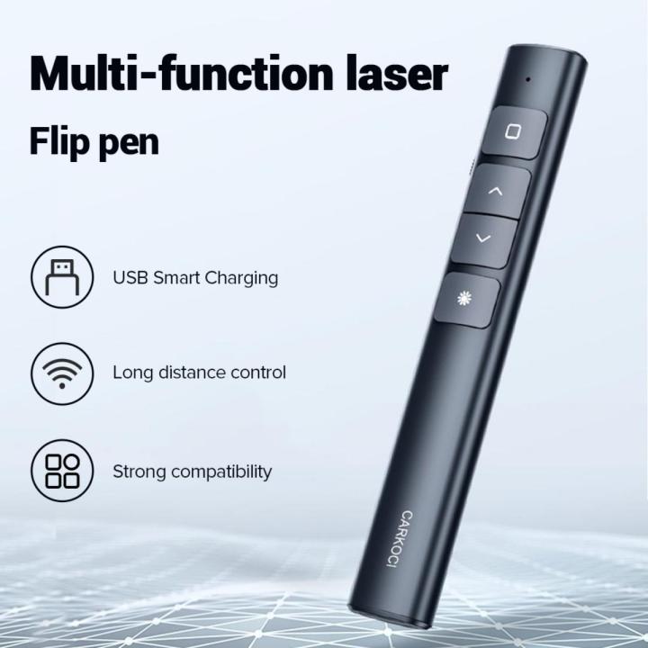 Laser Pointer Clicker Remote Control Chargeable Wireless Presenter Pen ...