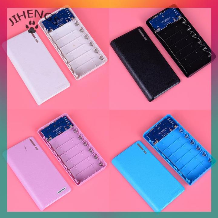 JIHENGS 20000mAh dual usb power bank case kit 6X 18650 battery charger ...