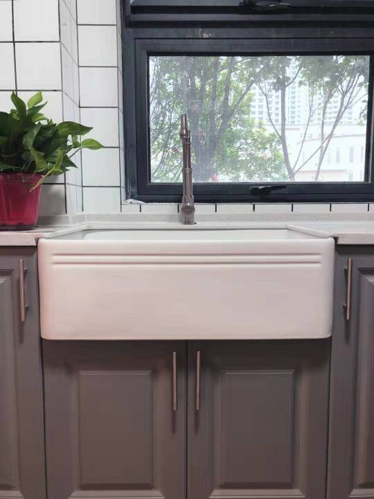 30-inch farmhouse sink single bowl Fireclay ceramic sink apron front ...