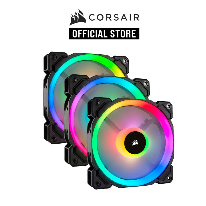 CORSAIR LL120 RGB 120mm Dual Light Loop RGB LED PWM Fan -3 Fan Pack ...