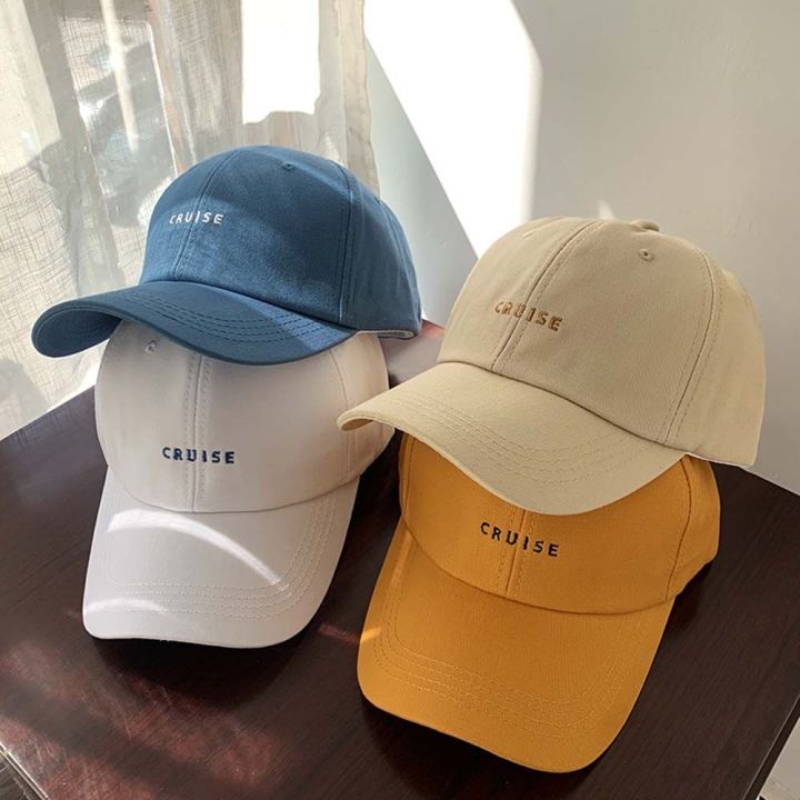 DEMIYA เกาหลี ป่า เรียบง่าย ฤดูร้อน ฮิพฮอพ จดหมาย เย็บปักถักร้อย หมวก ...