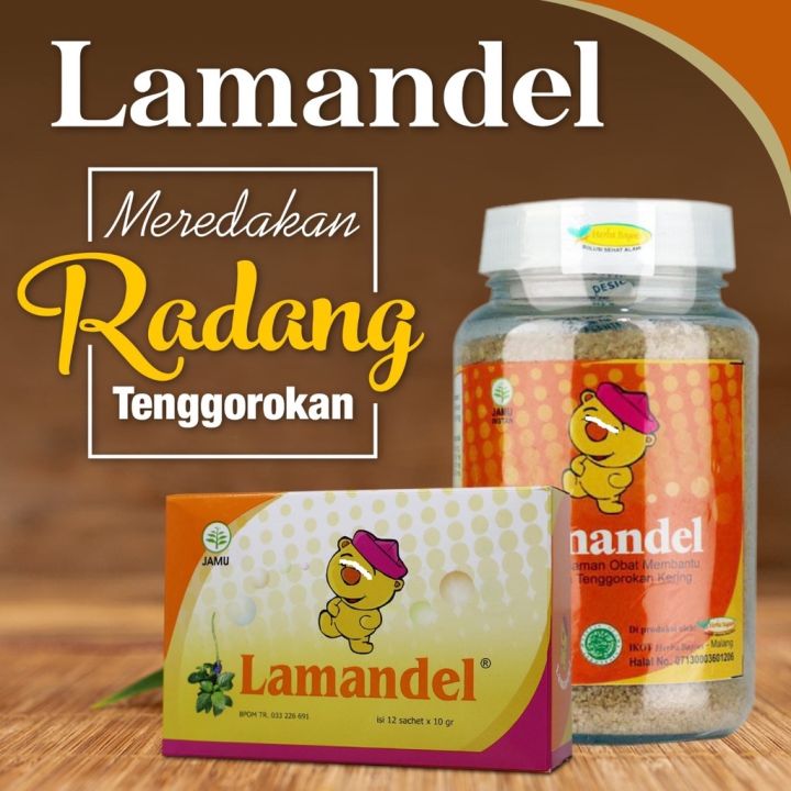 Lamandel Kotak Box Obat Amandel Anak Dan Dewasa Alami Herbal LAMANDEL ...