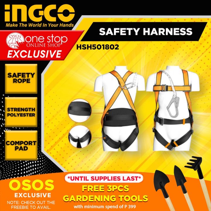 Ingco Original High Strength Safety Harness HSH501802 •OSOS• | Lazada PH