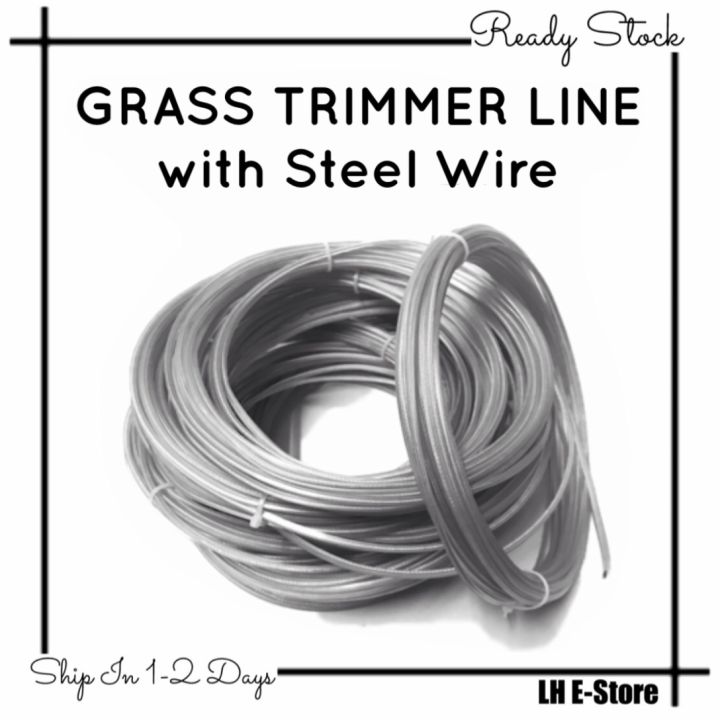 100g+/- Brush Cutter Grass Trimmer Line with Steel Wire Ponny 2.4mm ...