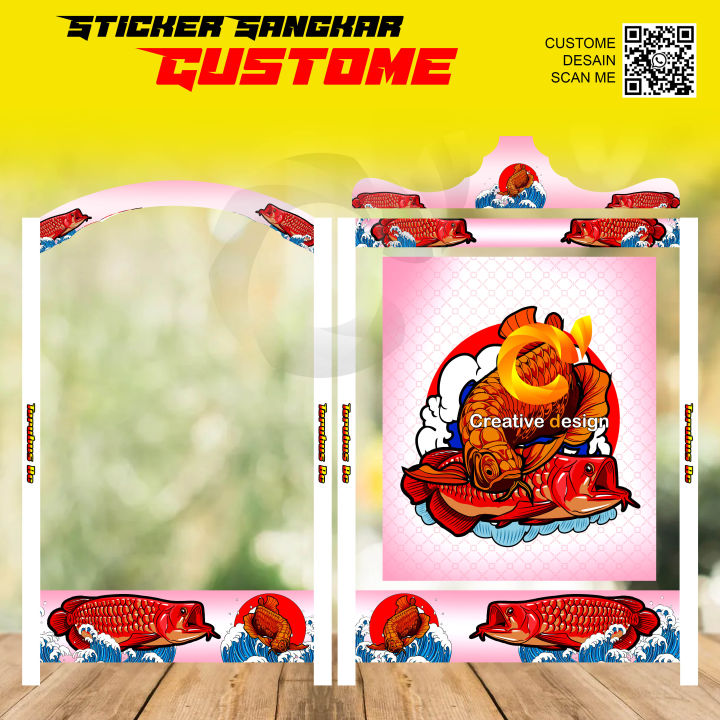 STICKER DECAL SANGKAR KOTAK AROWANA FISH | Lazada Indonesia