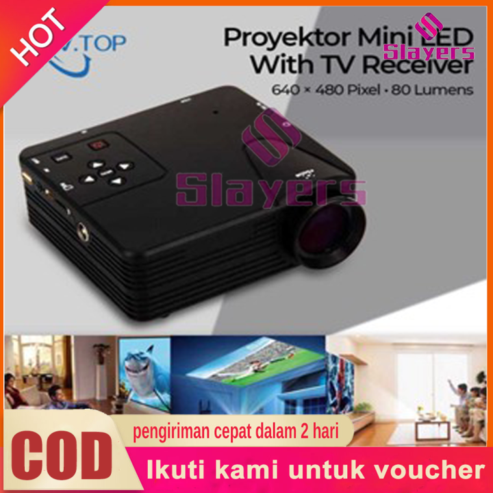 Proyektor TV Tuner Projector Mini Proyektor 1920x1080p Support USB/HDMI ...