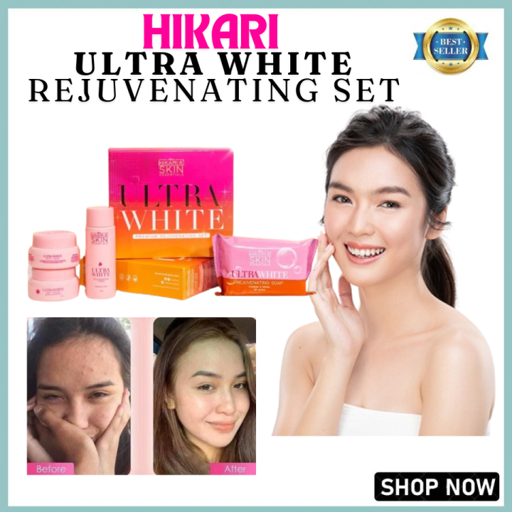 ORIGINAL HIKARI SKIN ESSENTIALS ULTRA WHITE PREMIUM REJUVENATING SET ...