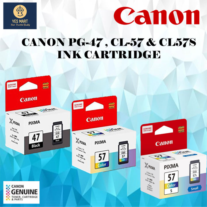 [ORIGINAL]CANON PG47 PG-47 (BLACK), CL57 CL-57 & CL57S CL-57S (COLOUR ...