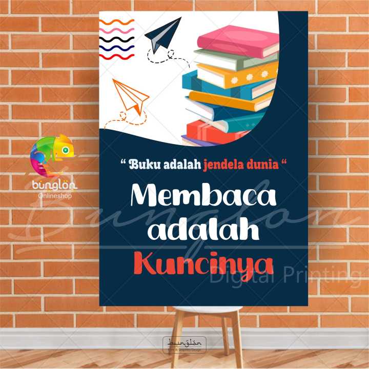 Poster Buku Adalah Jendela Dunia, Membaca Adalah Kuncinya | Lazada ...