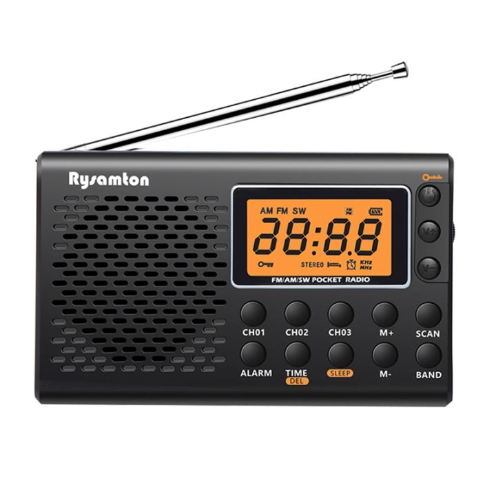 (KFAT) Full Band FM AM SW Portable Radio Stereo Digital Display Dual ...