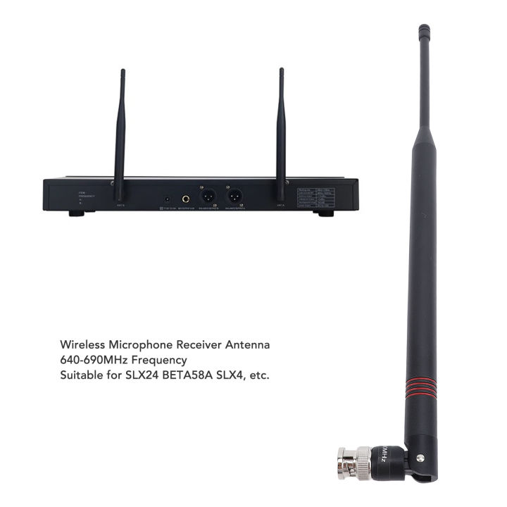 Mic Receiver Antenna 640-690MHz BNC Interface Wireless Microphone ...