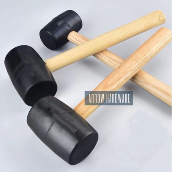 NEXA Rubber Mallet Double Faced Soft Hammer with Wooden Handle Maso ...