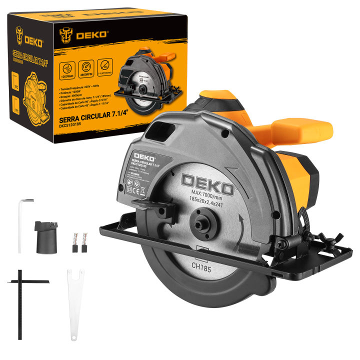 DEKO DKCS series electric circular saw 185mm multifunctional cutting ...