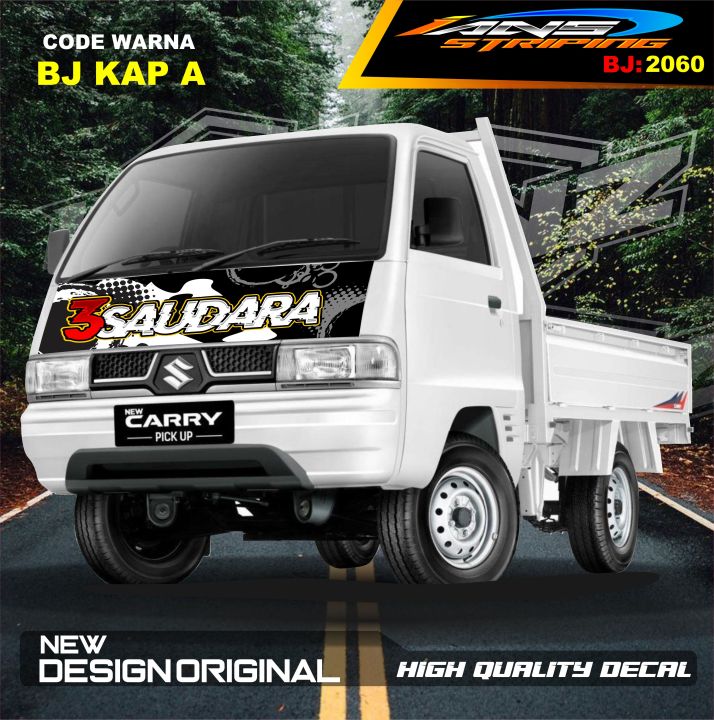 VARIASI STIKER KAP DEPAN MOBIL PICK UP CARRY / STICKER KABIN PICK UP ...