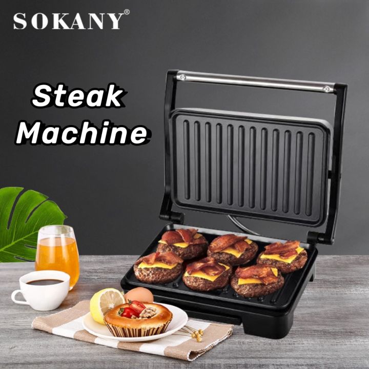 Family BBQ Steak Machine Hot Dog Breakfast Sandwich Panini Machine ...