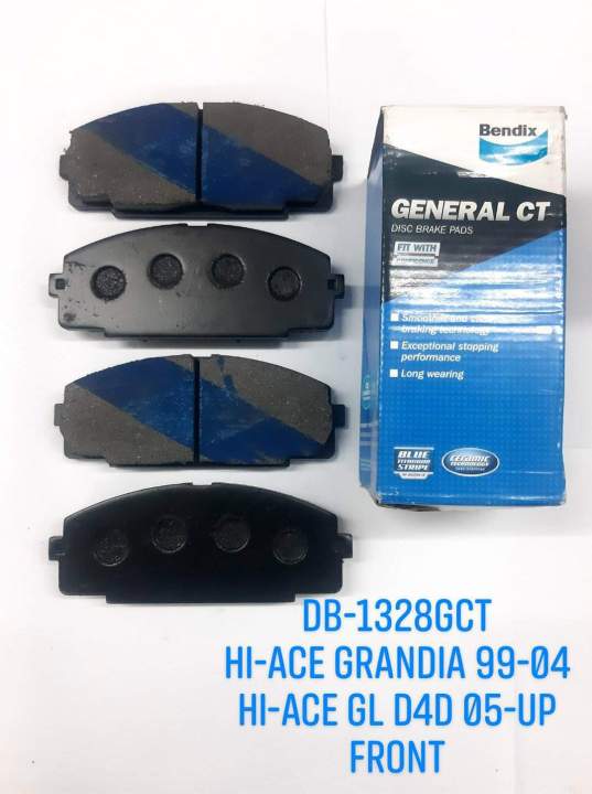 BENDIX BRAKE DISC PAD DB-1328GCT for TOYOTA HI-ACE SUPER GRANDIA, D4D ...