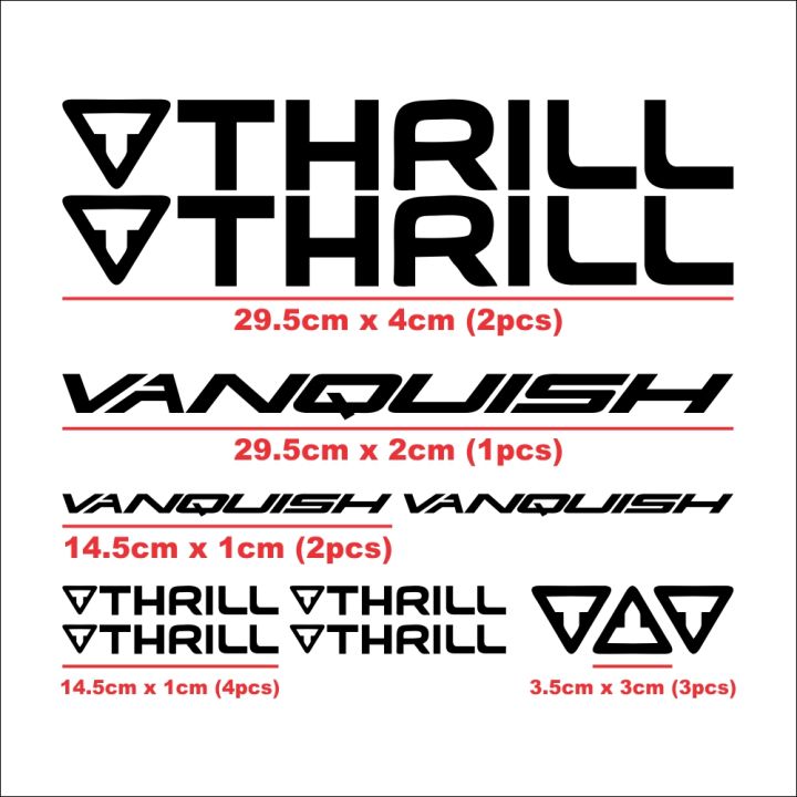Stiker Pack Sepeda Thrill Vanquish- Bicycle Decal Sticker | Lazada ...