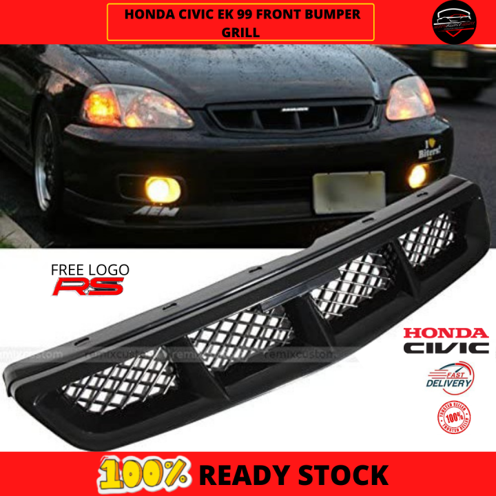 HONDA CIVIC EK 99 FRONT BUMPER GRILL ABS MATERIAL WITH RS LOGO | Lazada