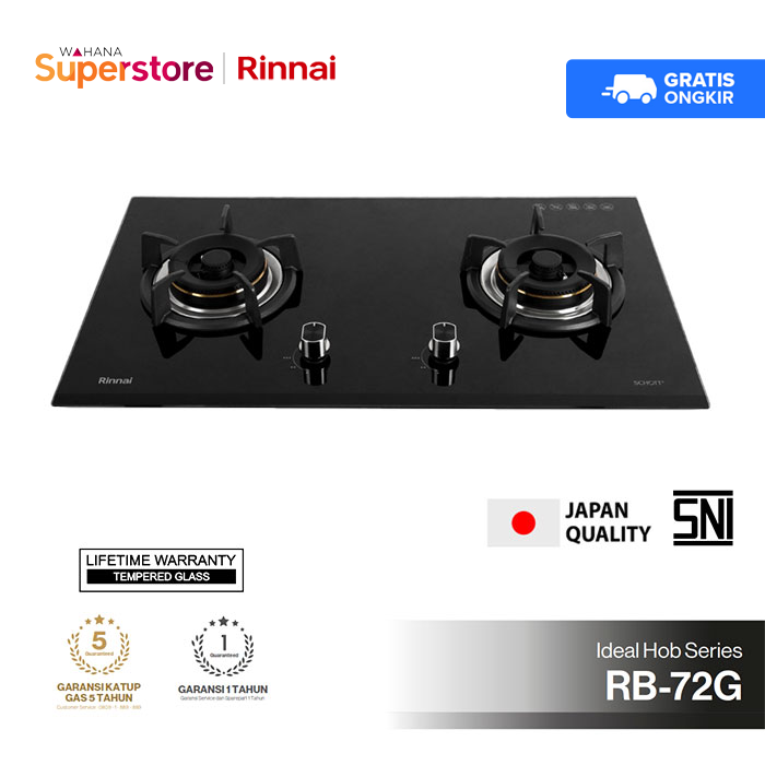 Rinnai Kompor Gas Tanam 2 Tungku - RB-72G | Lazada Indonesia