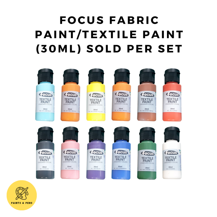 Focus Fabric|Textile Paint (30ml) SOLD PER SET | Lazada PH