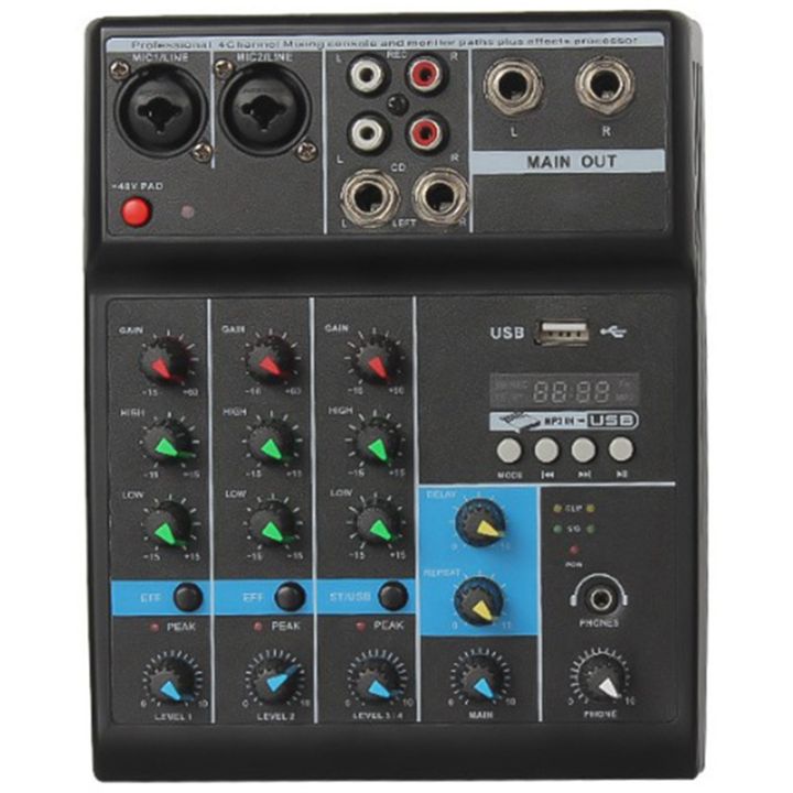 Mixer Home Mixing Console Mixer Small 4-Way USB with Sound Card Special ...