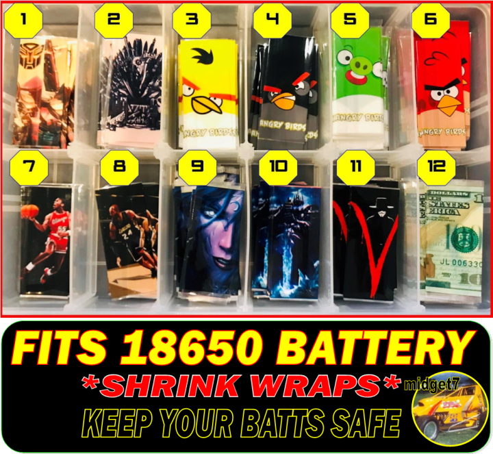 Plastic Wraps for 18650 Battery ,Shrink Wraps, Battery Covers (Group 2 ...