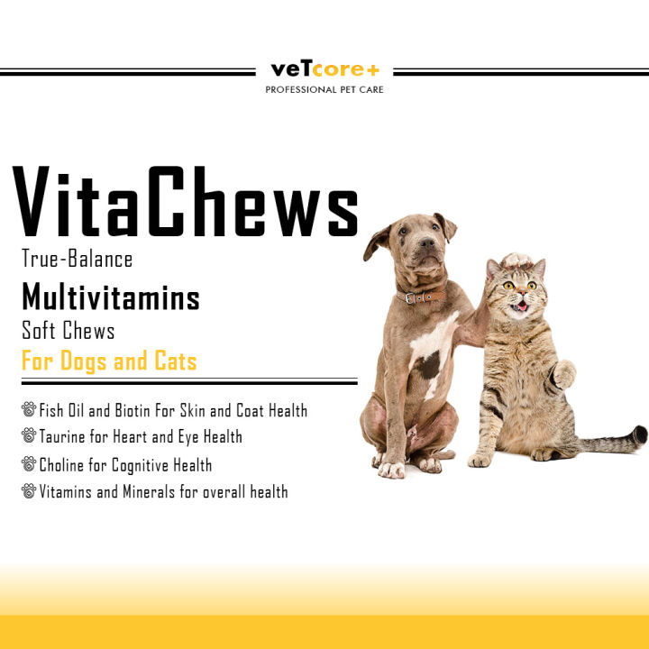 Vet Core+ VitaChews (Soft Chew Multivitamins for Dogs and Cats) 150 ...