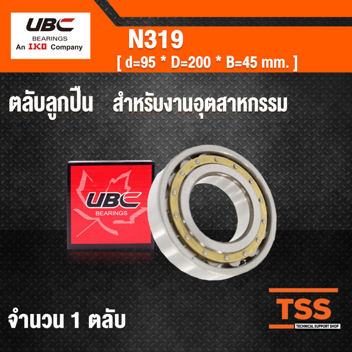 N319 UBC ตลับลูกปืนเม็ดทรงกระบอก สำหรับงานอุตสาหกรรม ( Cylindrical ...