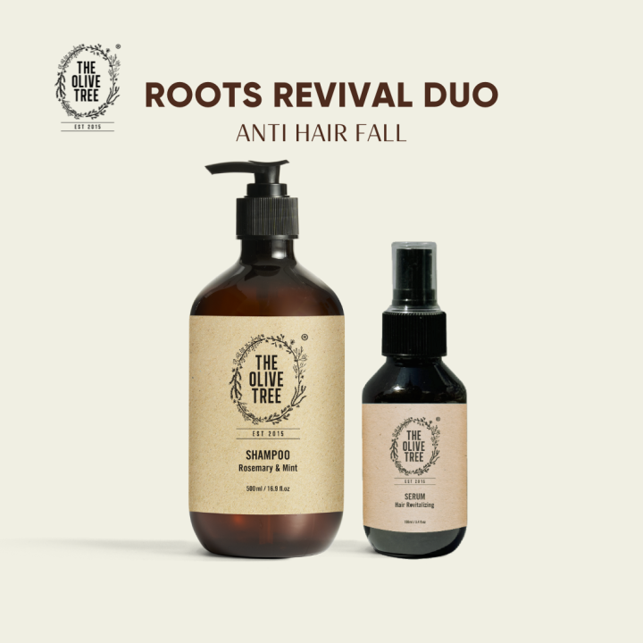The Olive Tree Roots Revival Duo Treatment Bundle (Hair Revitalizing ...