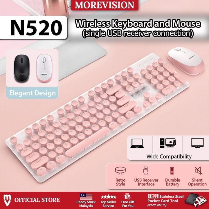 Wireless XinMeng N520 Keyboard and Mouse Set USB Receiver for Laptop ...