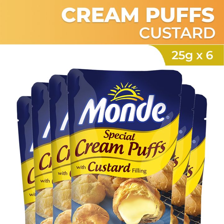 Monde Special Cream Puffs Custard 25g x 6 | Lazada PH