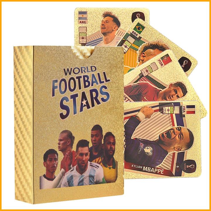 Soccer Star Card Set - บัตรแฟนฟุตบอลทองคำเปลว 50 ใบจากยุโรปและสหรัฐ ...