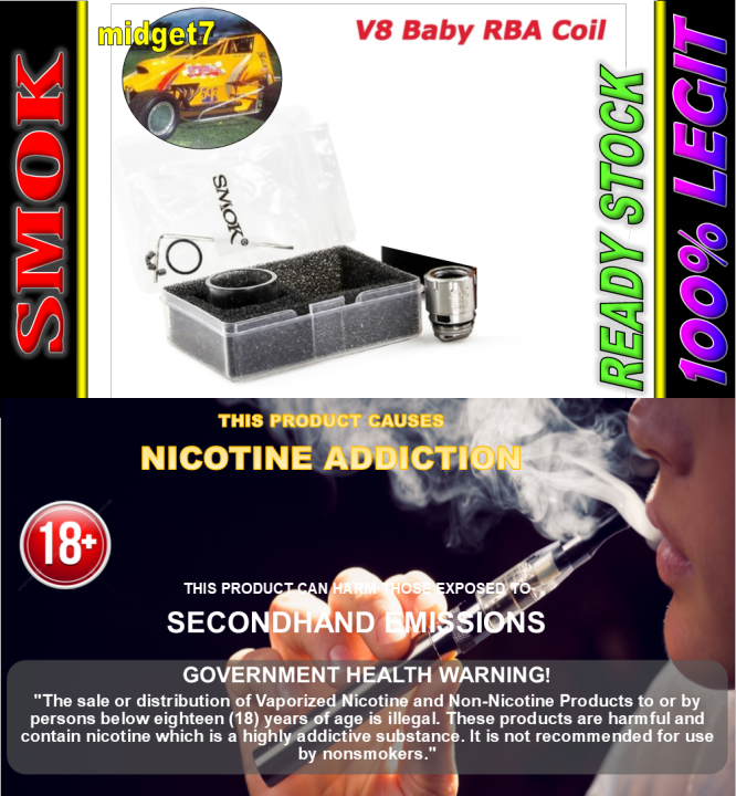 SMOK V8 Baby RBA (Rebuildable Atomizer) | Lazada PH