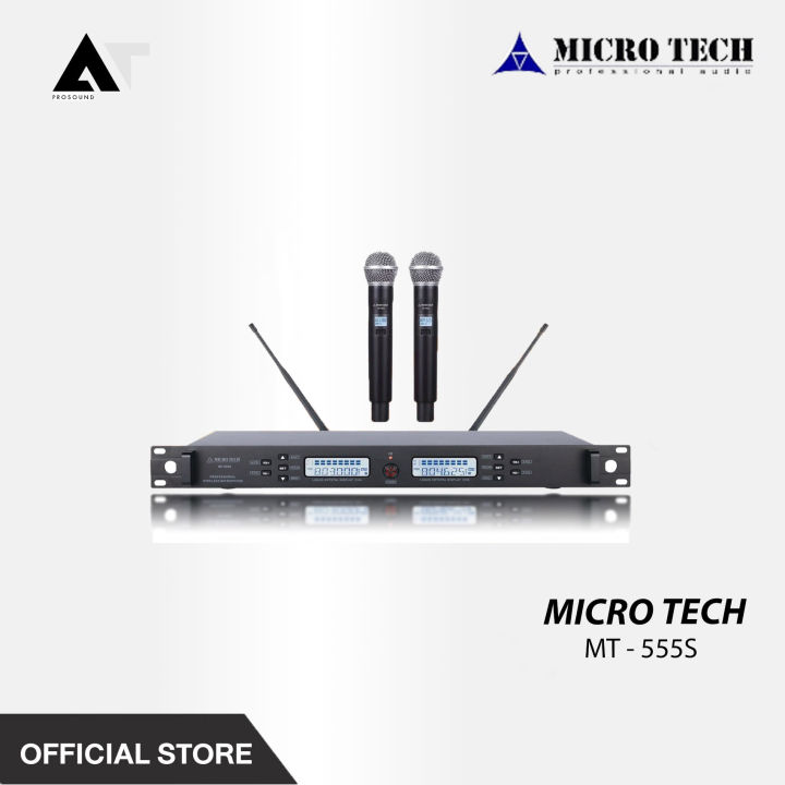 MICROTECH MT-555S ไมค์ลอย ไมค์ลอยคู่ ไมโครโฟน ไร้สาย ไวเลสไมโครโฟน Wireless Microphone AT ...