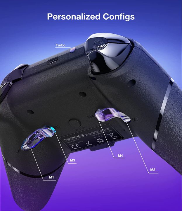 ASUSPORACE Wireless Controller for PS4 Slim/Pro/PC, Hall Sensor Trigger ...