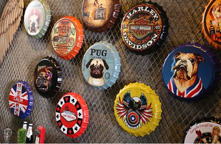 TrendsPH Creative Rustic Vintage Beer Bottle Cap Wall Decor 30cm ...