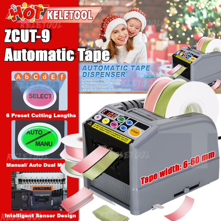 ZCUT-9 Automatic Tape cutting Dispenser Tape Cutter Non Adhesive Intelligent Packaging Machine ...