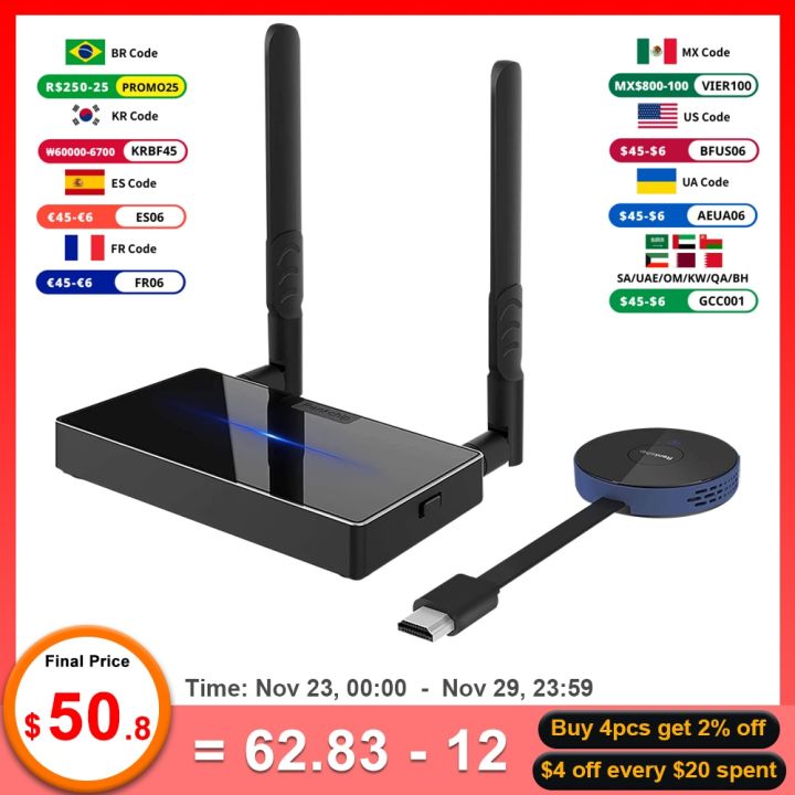 5G Wireless HDMI/VGA Adapter Video Transmitter And Receiver Kit Home ...