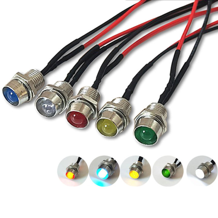 【ZNBY】Car LED Indicator Light Bulb, 12V 8mm Signal Light Is Suitable ...