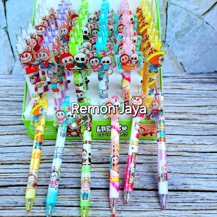 [ 1 PCS] PULPEN KARAKTER LABUBU PEN KARAKTER GEL PEN CARTOON PEN ...