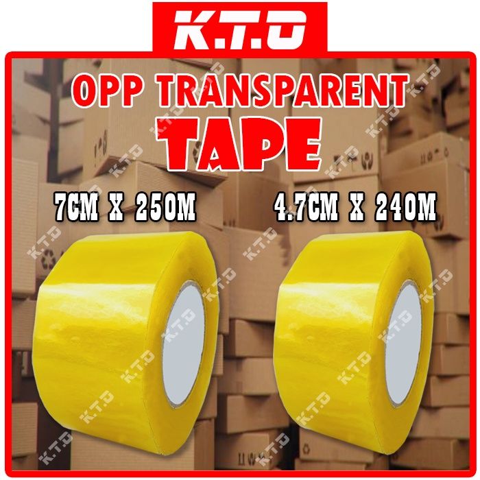 1 Roll High Quality OPP Tape Clear Transparent Big Roll Strong Adhesive ...
