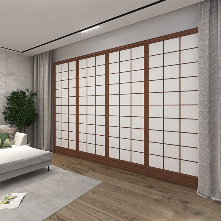 Customized Japanese-style lattice door sliding door tatami partition ...