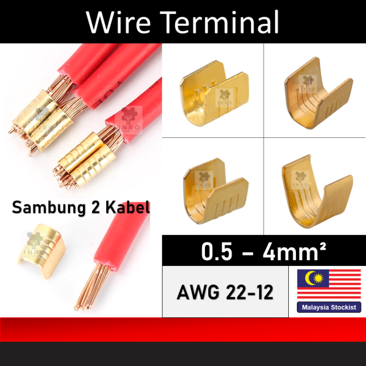 Penyambung Wayar Sambungan Kabel Wire End Terminal Wire Crimp Pressed ...