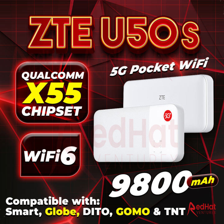 ZTE U50S 5G POCKET WIFI W/ 9800MAH BATTERY (QUALCOMM X55) | Lazada PH