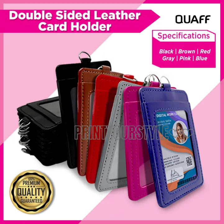 Double Sided Leather ID Card Holder - 5pcs per order | Lazada PH
