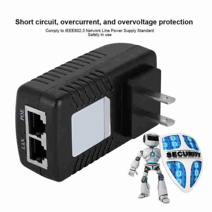 Sonew 48V/0.5A POE Power Supply Injector Ethernet Adapter PoE Wall Plug ...