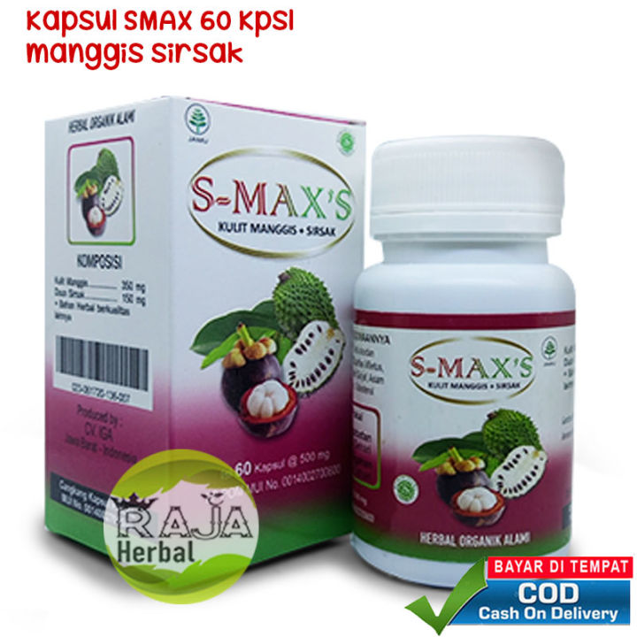 Herbal Ekstrak Kapsul S-Max's 60kpsl Kulit Manggis plus Sirsak Inayah ...
